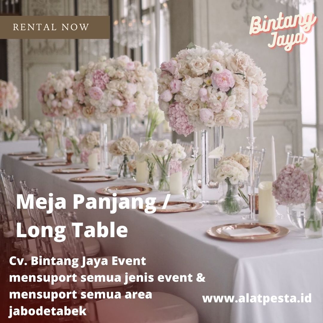 Meja Panjang / Long Table – PUSAT PENYEWAAN ALAT PESTA